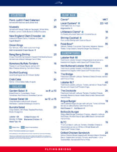 Menu - Flying Bridge Restaurant