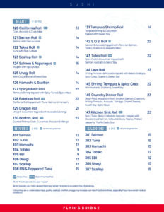 Menu - Flying Bridge Restaurant